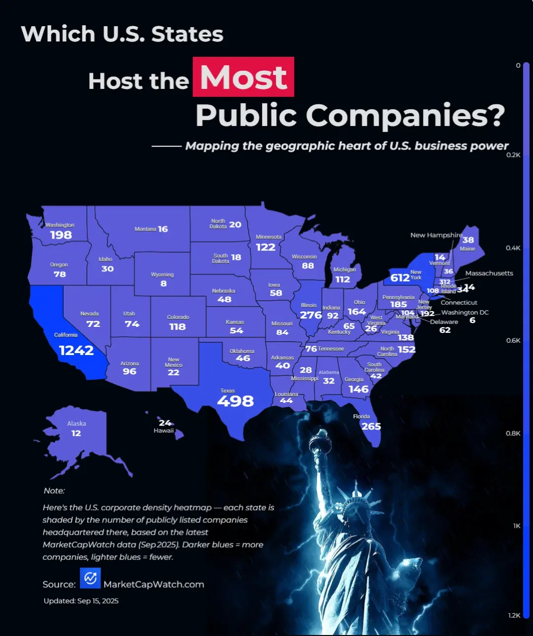 Which U.S. States Host the Most Public Companies? - Voronoi
