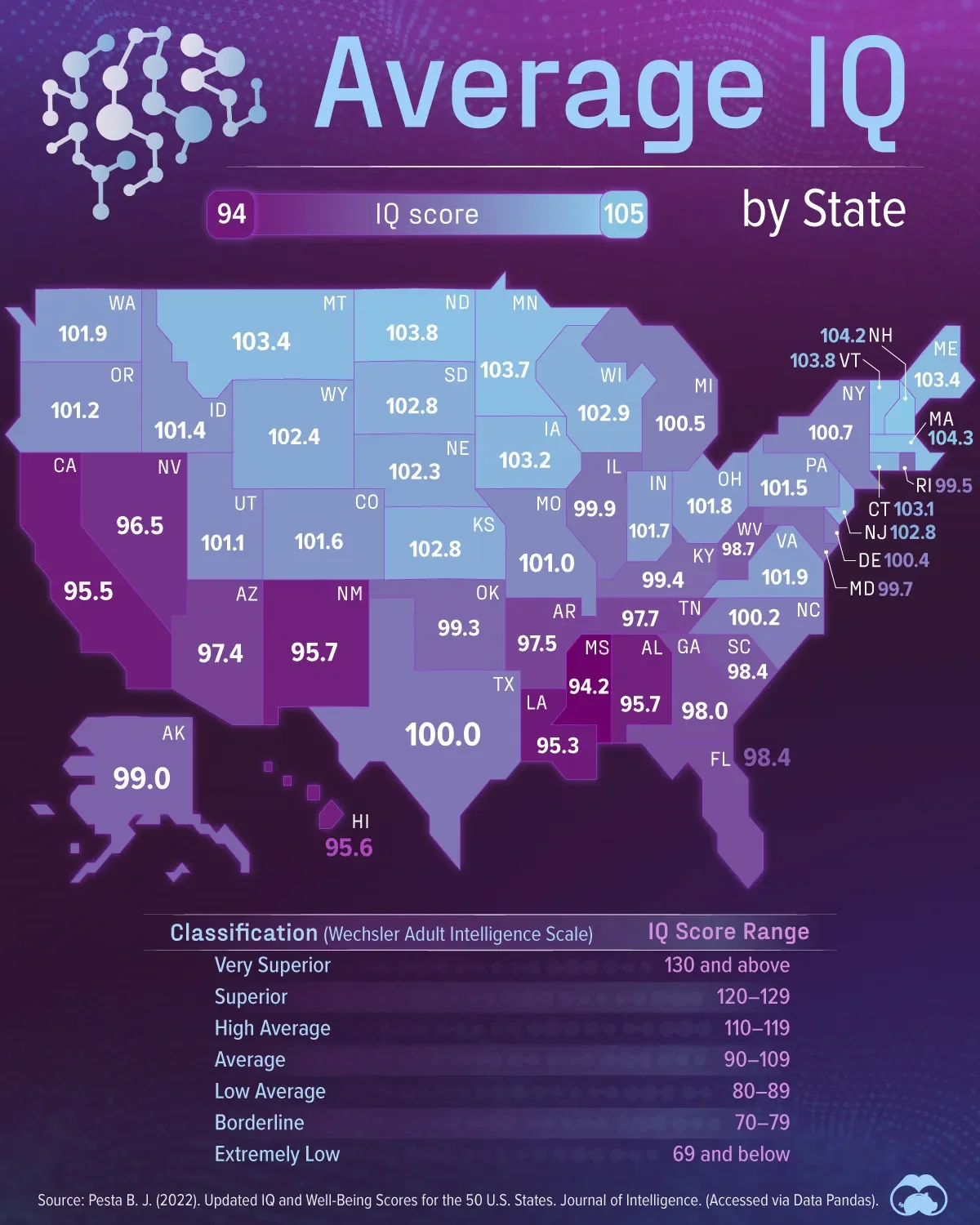 Which States Have The Highest Average IQ Voronoi Which States Have The Highest Average IQ Voronoi